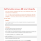 Mathematica Lesson 12: Line Integrals