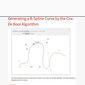 Generating a B-Spline Curve by the Cox-De Boor Algorithm