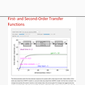 First- and Second-Order Transfer Functions