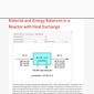 Material and Energy Balances in a Reactor with Heat Exchange