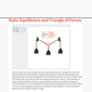 Static Equilibrium and Triangle of Forces