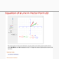 Equation of a Line in Vector Form 2D