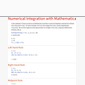 Numerical Integration with Mathematica