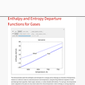 Enthalpy and Entropy Departure Functions for Gases