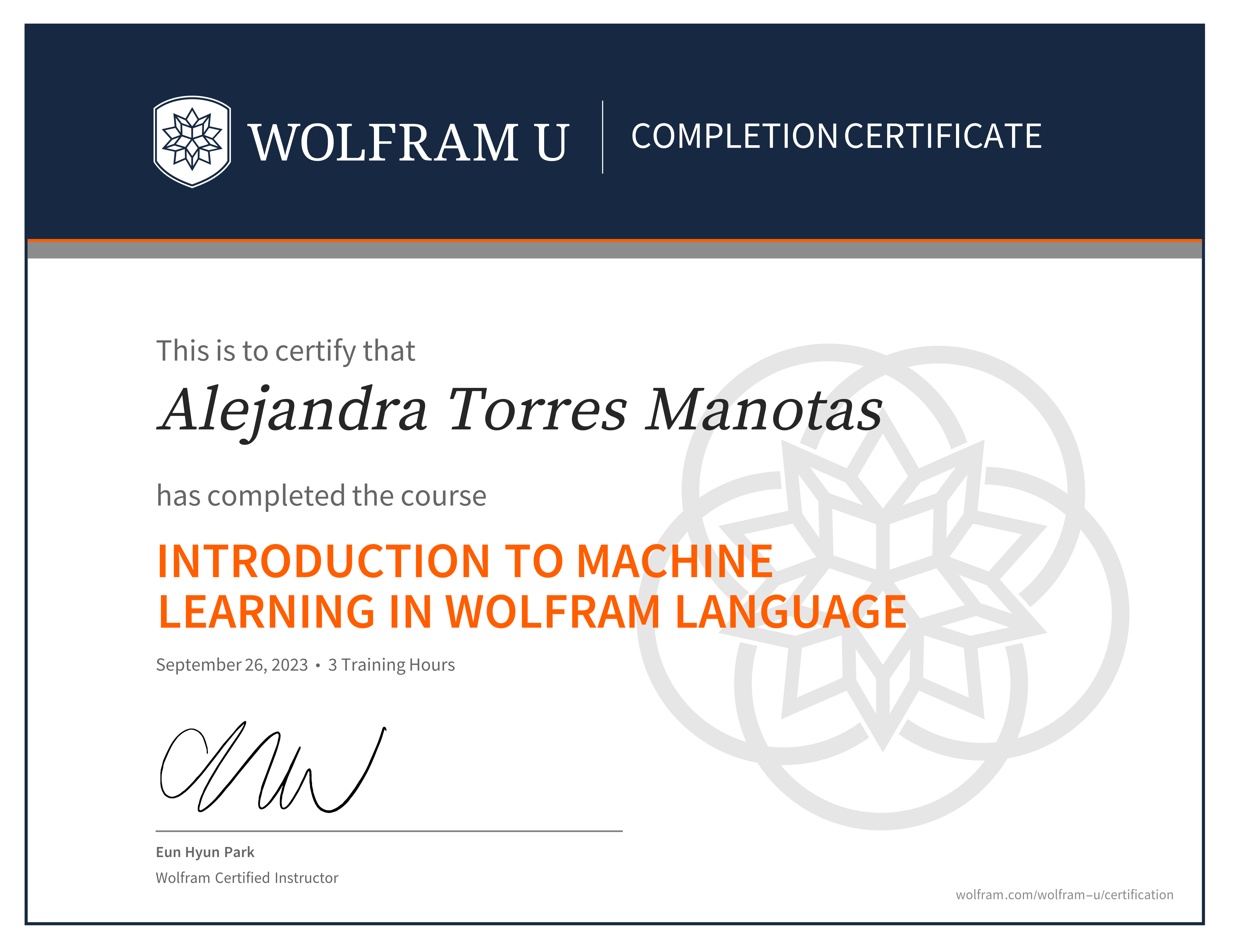 Wolfram U Certificate: Introduction to Machine Learning in Wolfram Language