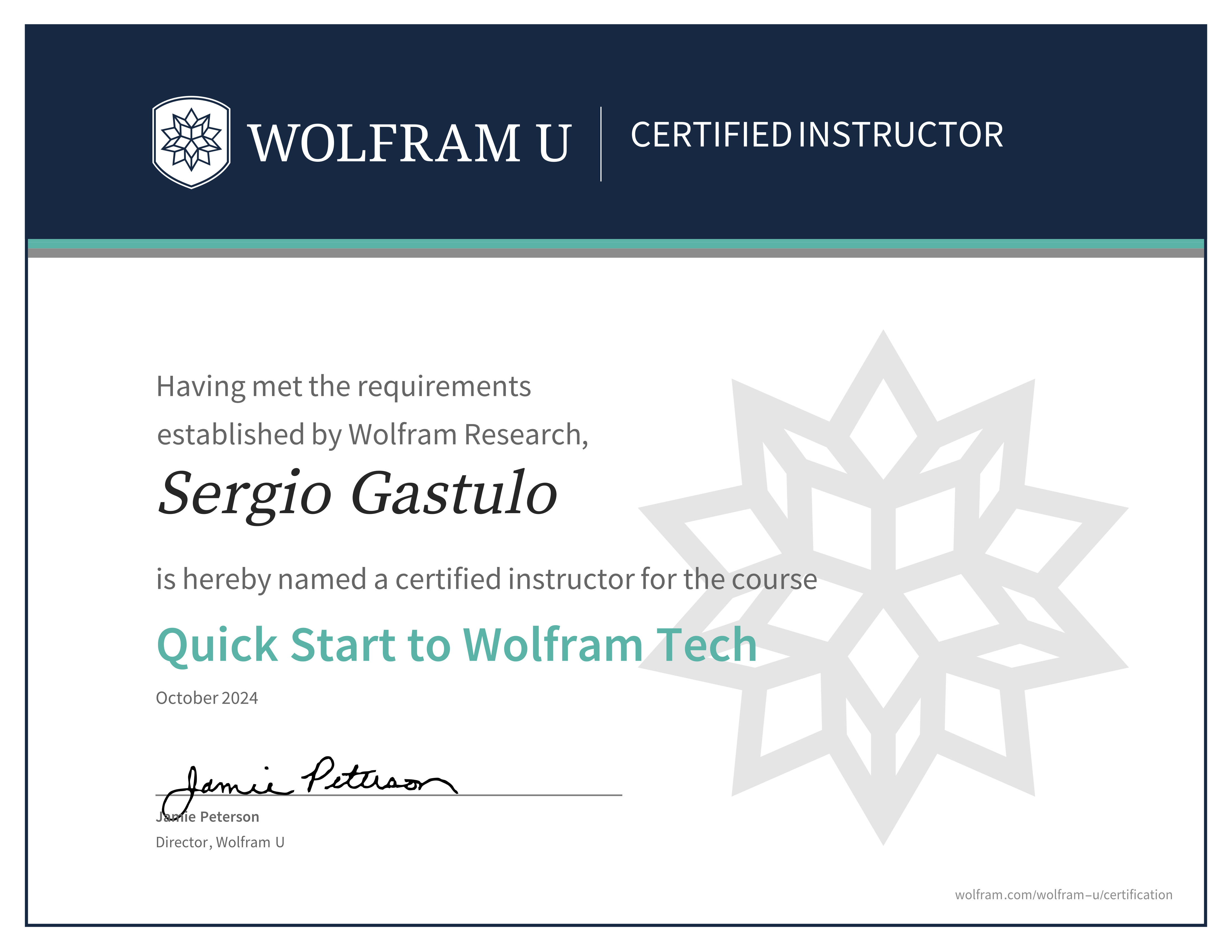 Wolfram U Certificate: Quick Start to Wolfram Tech