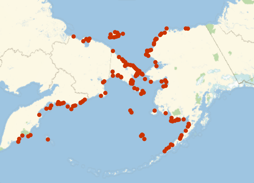 Sample Data: Pacific Walrus Haulouts | Wolfram Data Repository