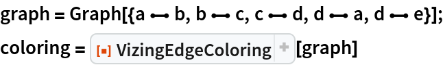 VizingEdgeColoring | Wolfram Function Repository