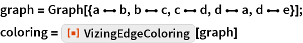 VizingEdgeColoring | Wolfram Function Repository