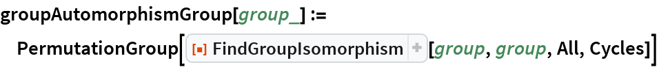 FindGroupIsomorphism | Wolfram Function Repository