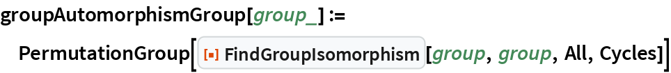 FindGroupIsomorphism | Wolfram Function Repository