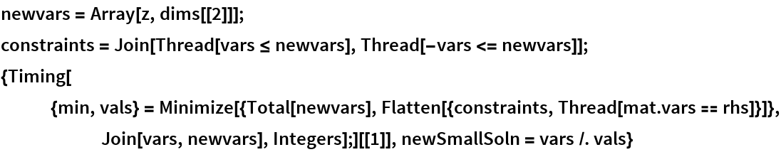 SmallIntegerLinearSolve | Wolfram Function Repository
