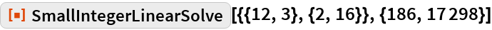 SmallIntegerLinearSolve | Wolfram Function Repository