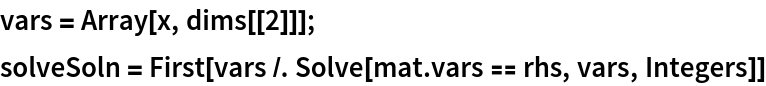 SmallIntegerLinearSolve | Wolfram Function Repository
