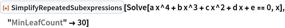 SimplifyRepeatedSubexpressions | Wolfram Function Repository