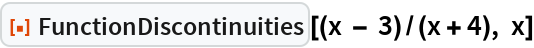 FunctionDiscontinuities | Wolfram Function Repository