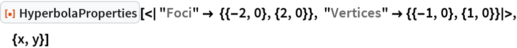 HyperbolaProperties | Wolfram Function Repository