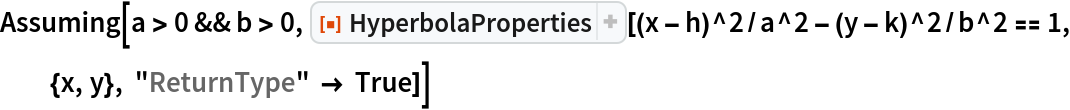 HyperbolaProperties | Wolfram Function Repository