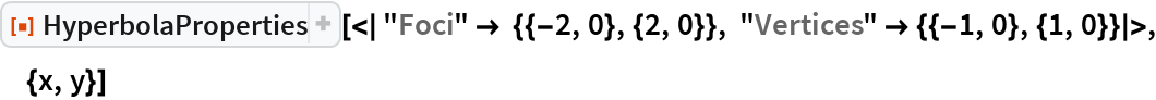 HyperbolaProperties | Wolfram Function Repository