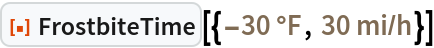 FrostbiteTime | Wolfram Function Repository
