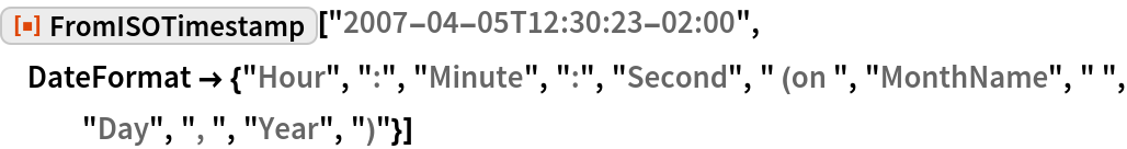 FromISOTimestamp | Wolfram Function Repository