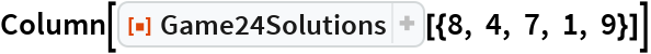 Game24Solutions | Wolfram Function Repository