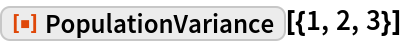 PopulationVariance | Wolfram Function Repository