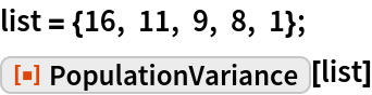 PopulationVariance | Wolfram Function Repository