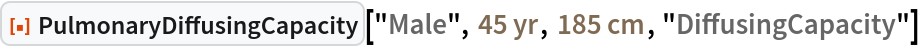 PulmonaryDiffusingCapacity | Wolfram Function Repository