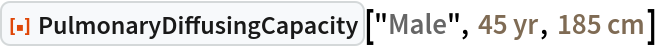 PulmonaryDiffusingCapacity | Wolfram Function Repository