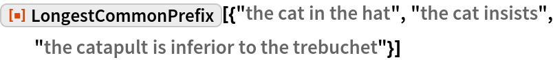 LongestCommonPrefix | Wolfram Function Repository