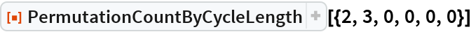 PermutationCountByCycleLength | Wolfram Function Repository