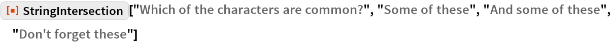 StringIntersection | Wolfram Function Repository