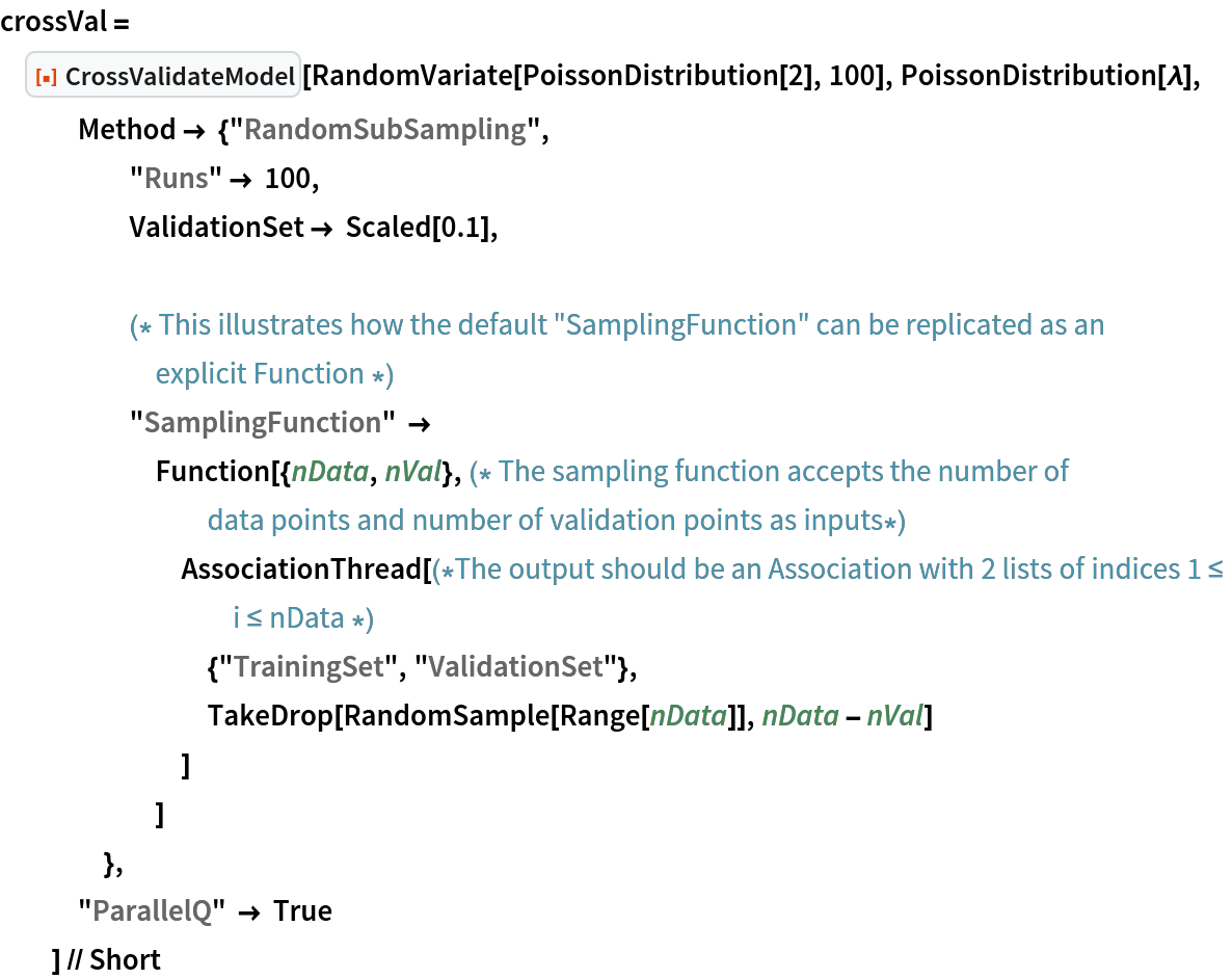 CrossValidateModel | Wolfram Function Repository