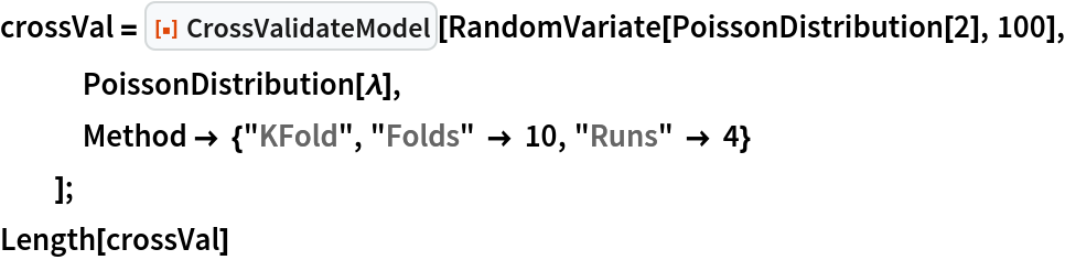 CrossValidateModel | Wolfram Function Repository