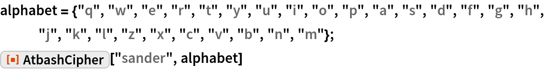 AtbashCipher | Wolfram Function Repository