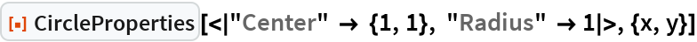 CircleProperties | Wolfram Function Repository