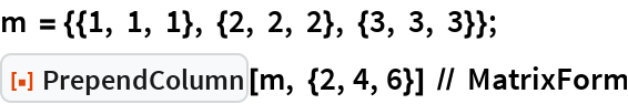 PrependColumn | Wolfram Function Repository