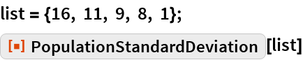 PopulationStandardDeviation | Wolfram Function Repository