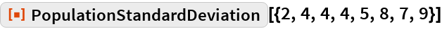 PopulationStandardDeviation | Wolfram Function Repository