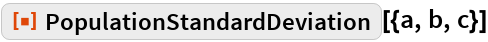 PopulationStandardDeviation | Wolfram Function Repository