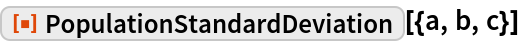 PopulationStandardDeviation | Wolfram Function Repository