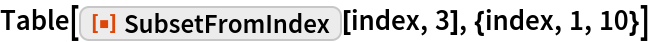 SubsetFromIndex | Wolfram Function Repository