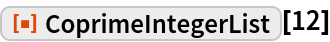CoprimeIntegerList | Wolfram Function Repository