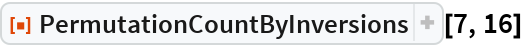 PermutationCountByInversions | Wolfram Function Repository
