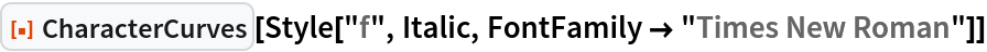 CharacterCurves | Wolfram Function Repository