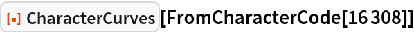 CharacterCurves | Wolfram Function Repository