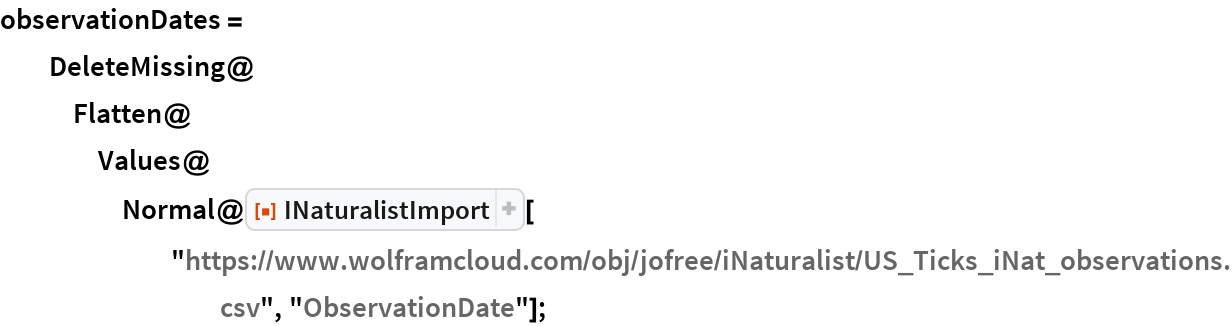 INaturalistImport | Wolfram Function Repository