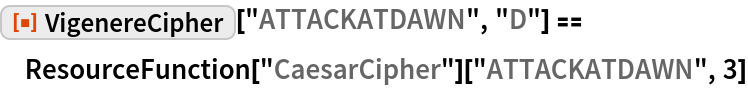 VigenereCipher | Wolfram Function Repository