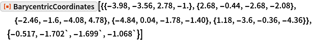 BarycentricCoordinates | Wolfram Function Repository
